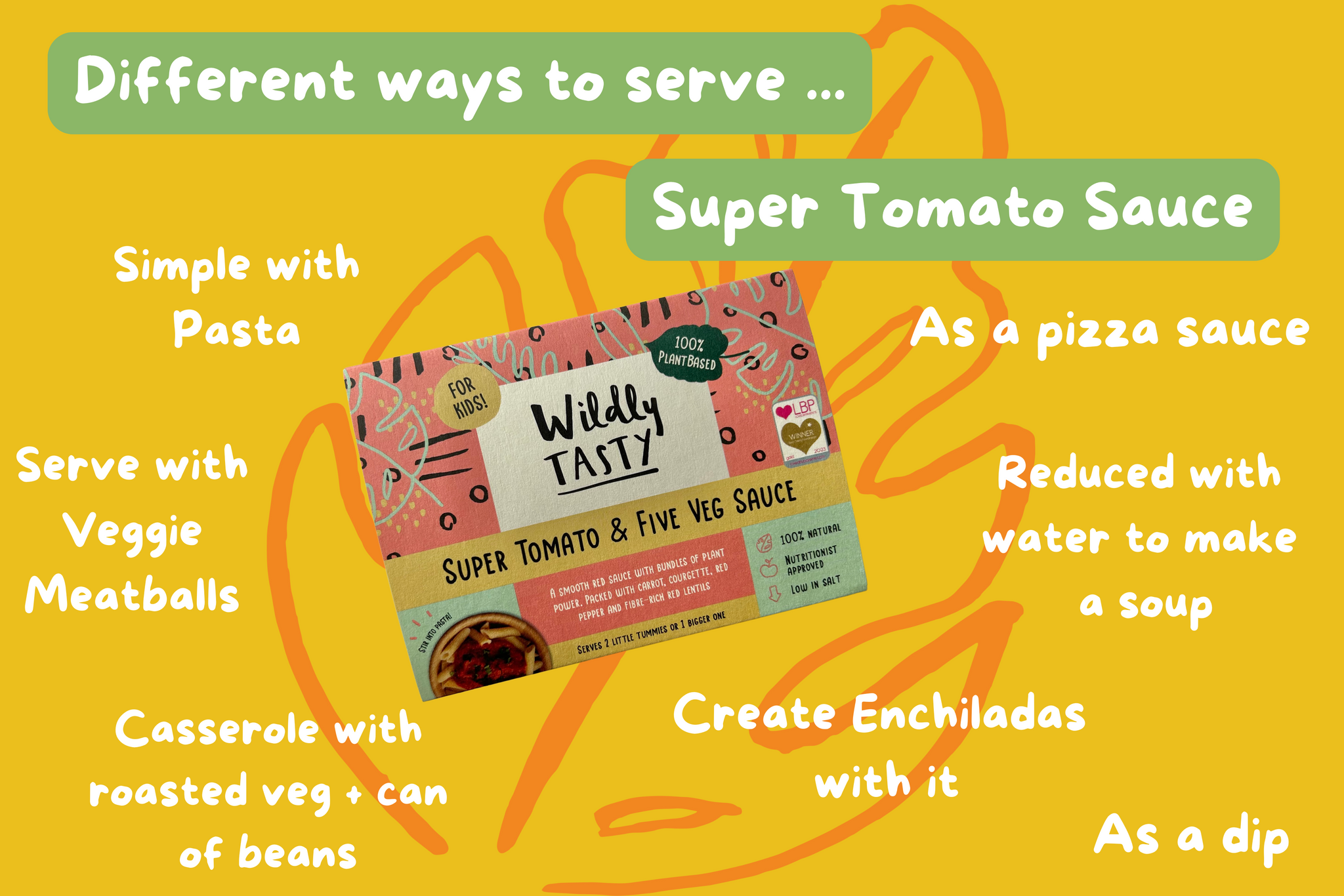 Kids Super Tomato & Hidden Five Veg Sauce - Wildly Tasty